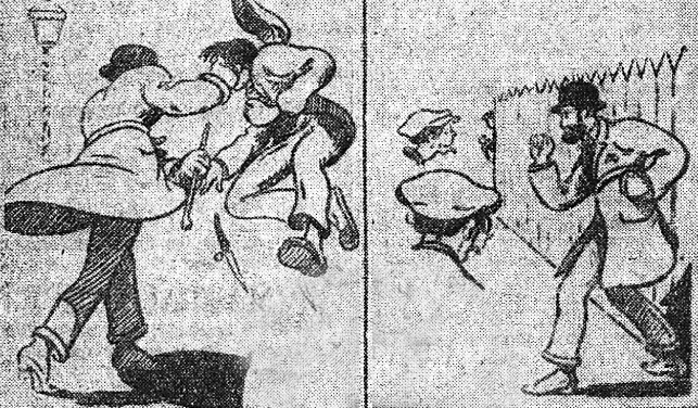 Boxing as Street Defence Cartoons (La Petit Journal, 12 September, 1925)